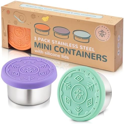 Amazon.com: Everusely Stainless Steel Containers with Lids, Leakproof ...
