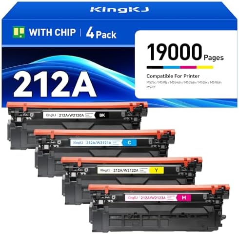 Amazon.com: 212A Toner Cartridges 4 Pack with Chip Compatible for HP ...