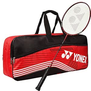 Buy YONEX Badminton Kitbag, Others, (Red/White) & Carbonex 7000 Ex Badminton Racquet Online at ...