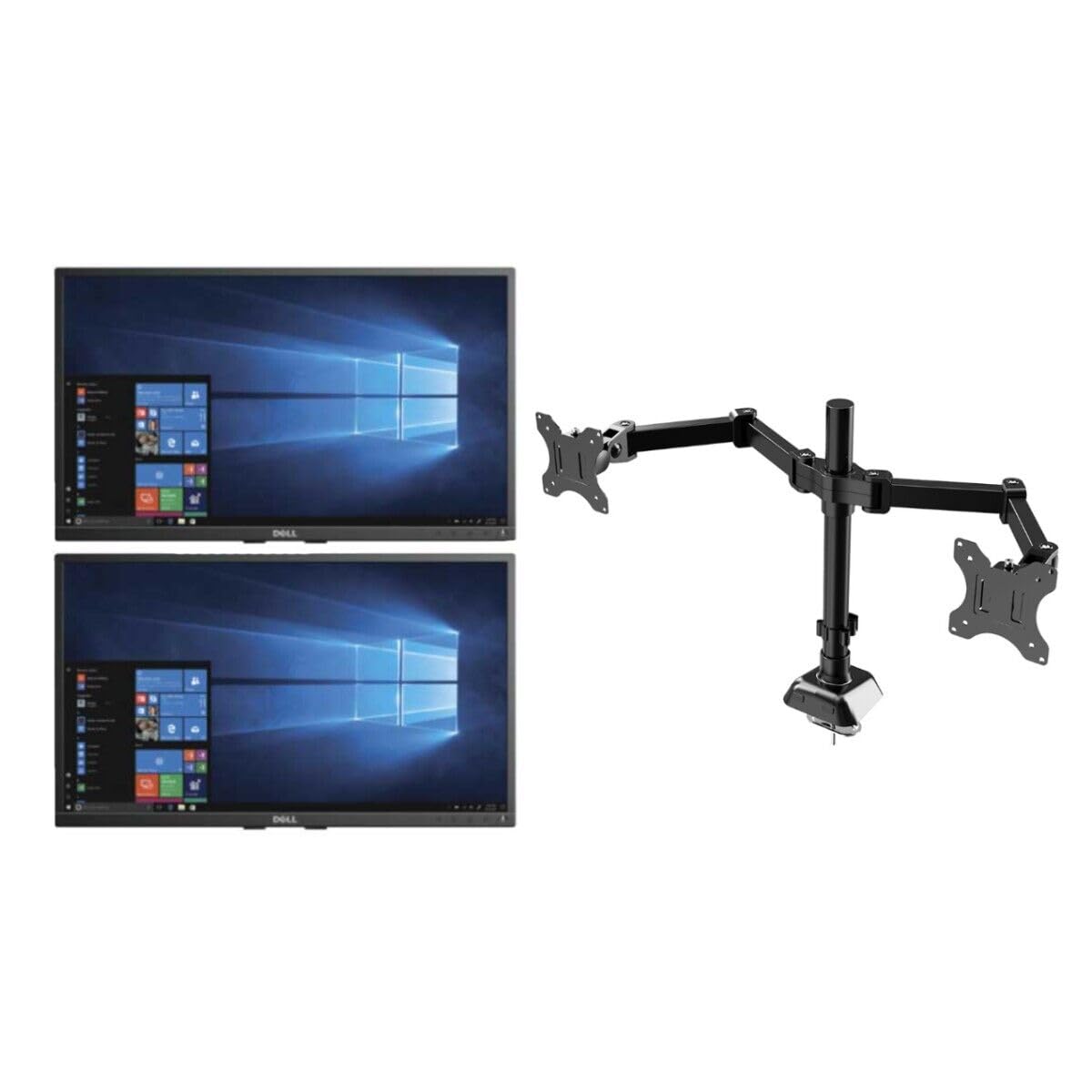 2 Units Dell P2317H Full HD IPS Monitor (Renewed) + Ideer Life LS2 Dual ...