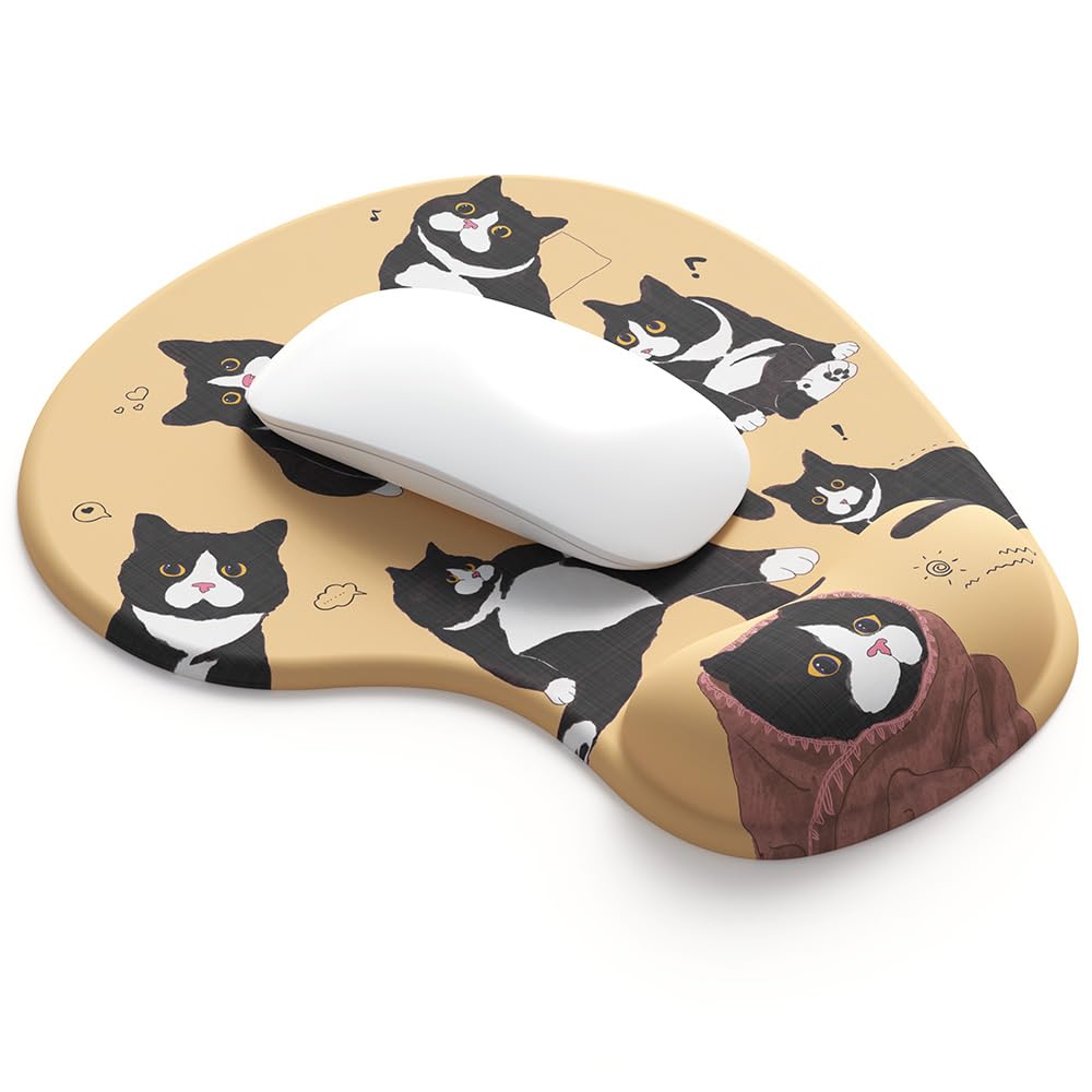 Amazon.com: Office Mousepad with Gel Wrist Support - Ergonomic Gaming ...