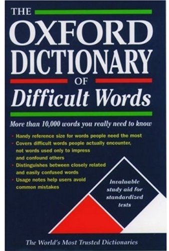 Amazon.com: The Oxford Dictionary of Difficult Words: 9780195146738 ...