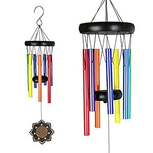 DeerbirdÃ‚® Wooden Colorful Wind Chimes with 7 Different Color Metal ...