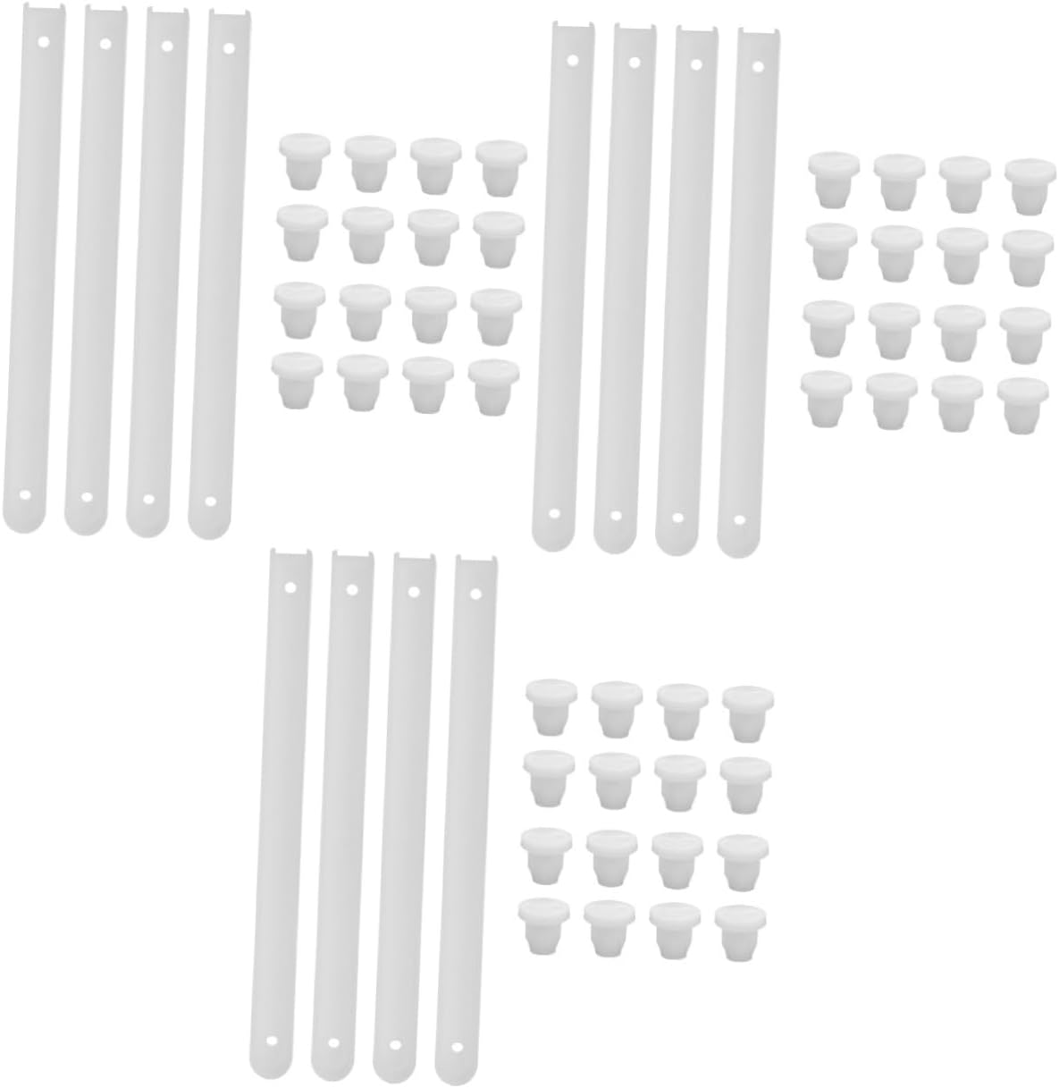 6 Sets Drawer Plastic Slides Heavy Duty Drawer Slides Drawer Tracks ...