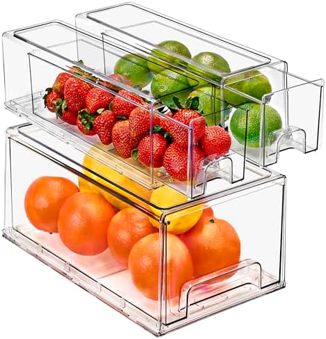 Amazon.com - Tidy Tools Clear Refrigerator Organizer Bins For Pantry ...