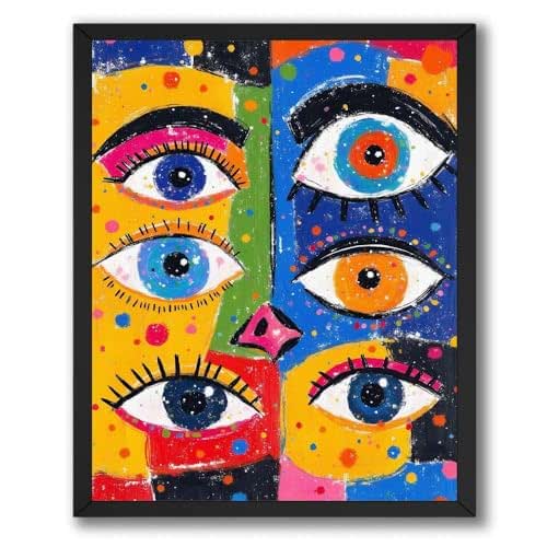 Amazon.com: InkFlow Posters Colorful Eyes Art Poster - Abstract Pop Art ...
