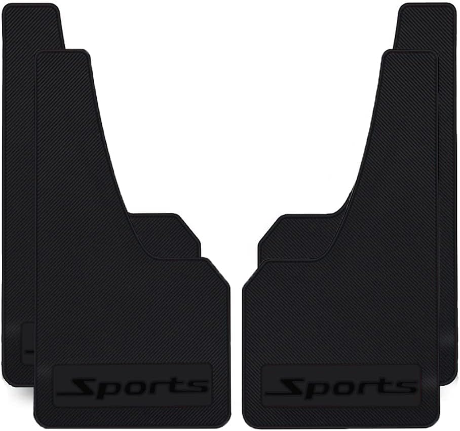 Amazon.com: Universal Basic Mud Flaps Set Black Car Mudguard Splash ...