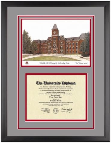 OHIO STATE Diploma Frame with Artwork in Classic Black Frame : Amazon.ca: Home