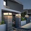 SLAWA Outdoor Post Caps Light With Pier Mount Base Column Cap Lamps ...