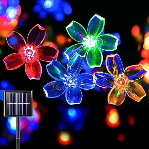suddus Solar String Lights Outdoor Waterproof 50 led Fairy Lights Solar ...