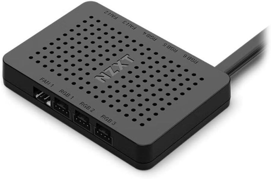NZXT RGB & Fan Controller - AC-CRFR0-B1-6 RGB Lighting Channels - 3 Fan ...