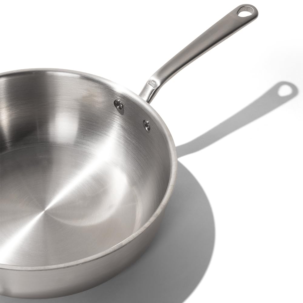 Snapklik.com : Cookware - 5 Quart Stainless Steel Saucier Pan - 5 Ply ...