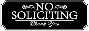 Amazon.com : No Soliciting Sign for Front Door, Self Adhesive Vinyl Do ...