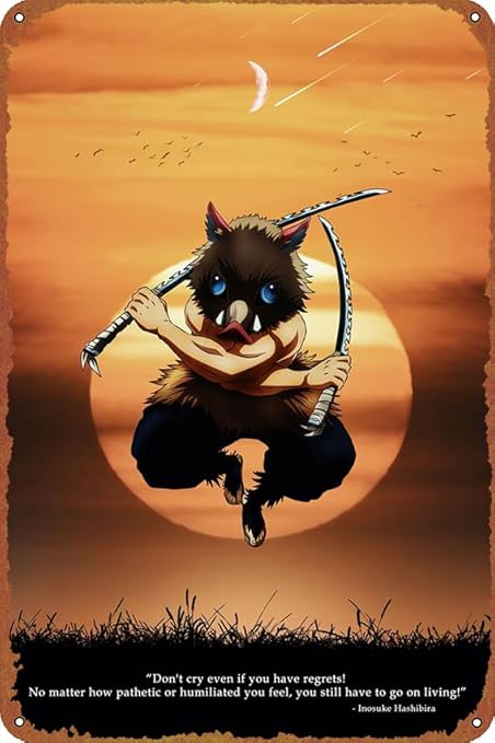 Amazon.com: IEITB Inosuke Hashibira 12x8 Inch Rust-Free Tin Poster ...