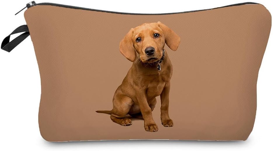 Amazon.com: Livel lhood Labrador Puppy Makeup Bag Cute Small Organizer ...