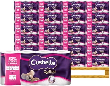 KING BAJ Cushelle Quilted 3-Ply Longer Rolls Toilet Tissue, 32 Pack - 4 ...