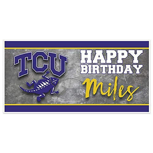 Amazon.com: TCU College Football Birthday Banner : Home & Kitchen