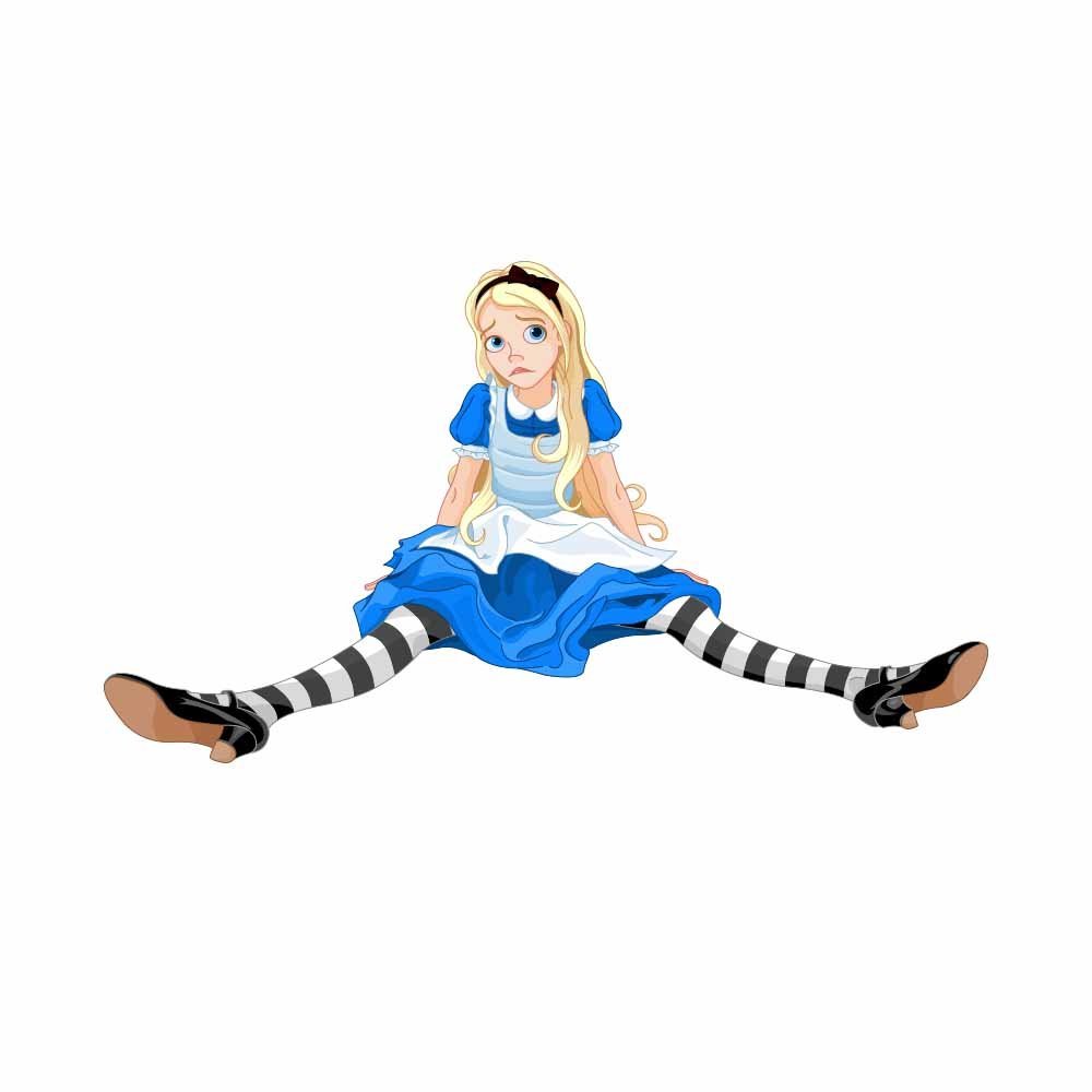 Alice In Wonderland Clip Art In Color Alice In Wonderland Cards Vector