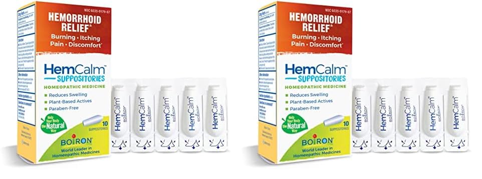 Amazon.com: Boiron HemCalm Suppositories for Hemorrhoid Relief of Pain ...