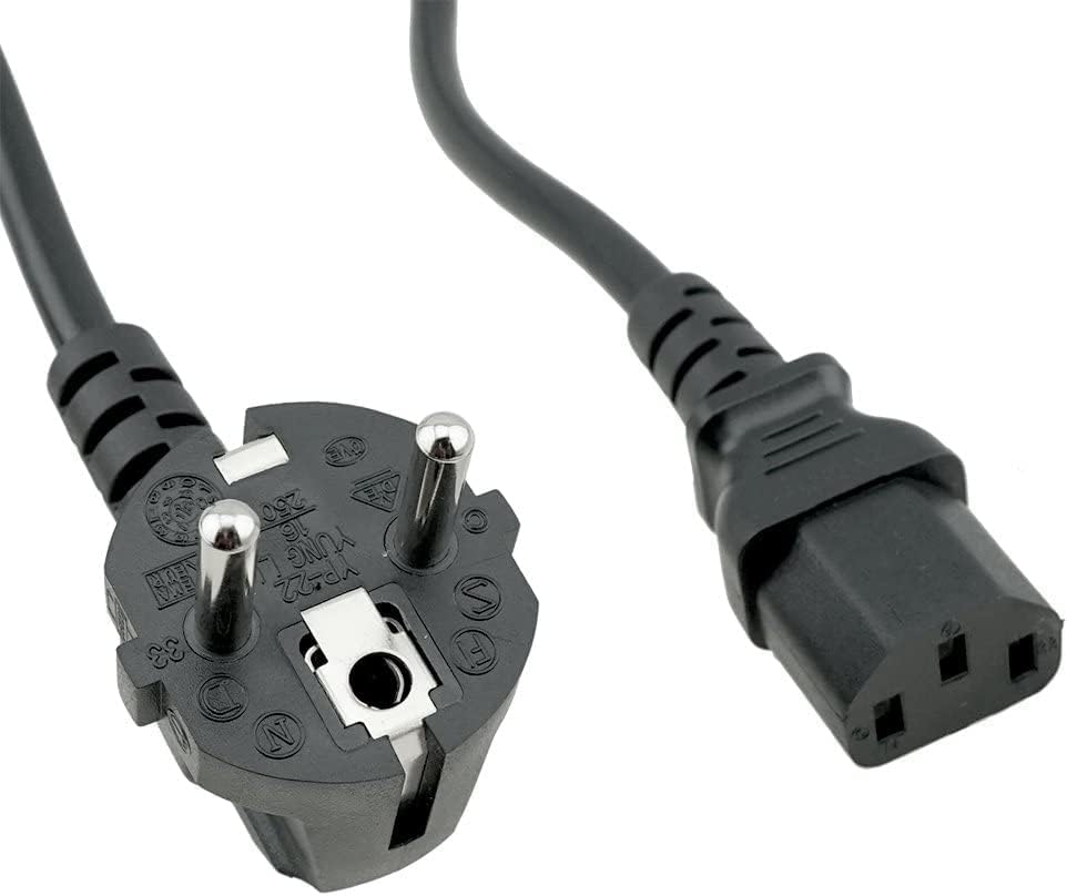 Amazon.com: (EU) European Power Cord (CEE 7/7 to IEC320 C13) Compatible ...