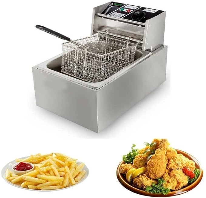 Gross Chef Electric Deep Fryer 6 Litre Stainless Steel, Silver : Amazon ...