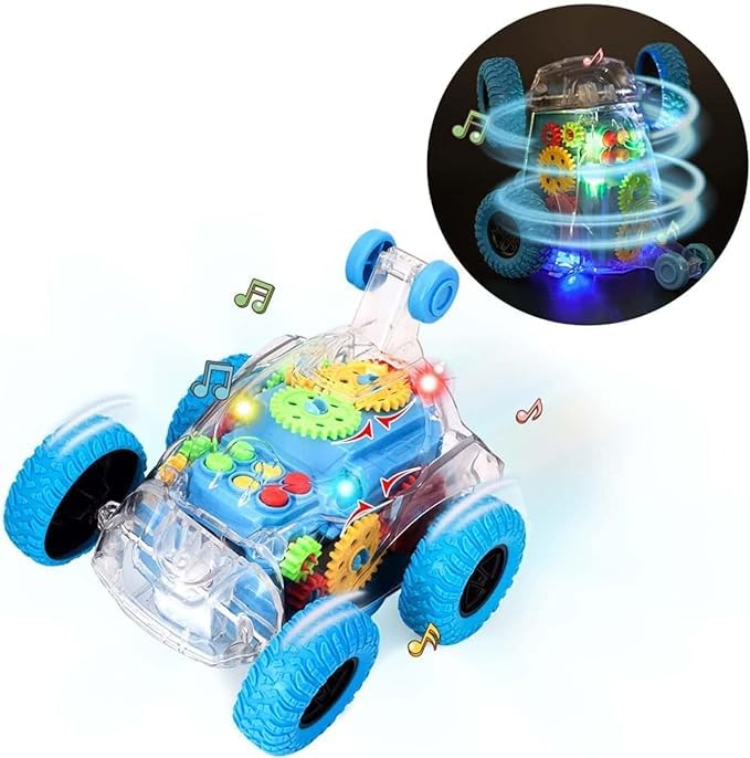 BabbleBuddies Car Toys for Boys, Monster Trucks with Music & Light, 360 ...