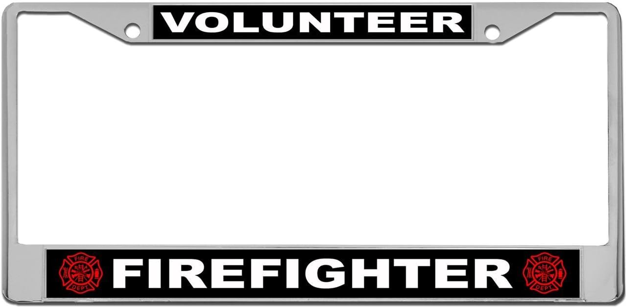 Amazon.com: Volunteer Firefighter License Plate Metal Frame by Redeye ...