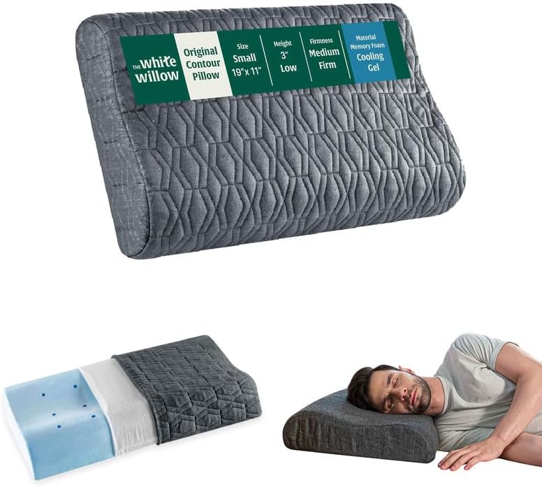 The White Willow Orthopedic Cervical Cooling Gel Memory Foam Pillow For ...