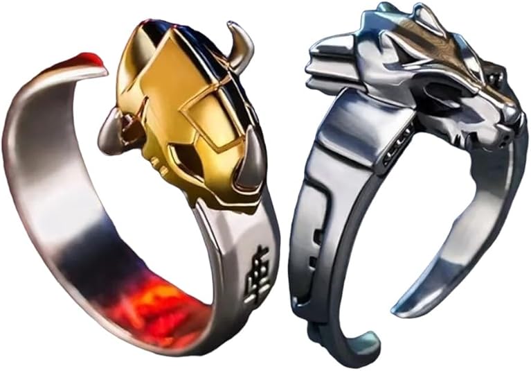 PHAMTHOMST Anime Digimon Digital Monster Ring Garurumon Unisex Cosplay ...