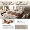 Amazon.com: Queen Size Modern Cloud Bed, Platform Bed with Soft ...
