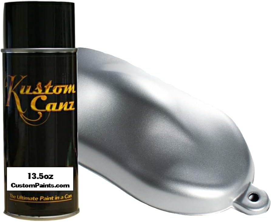 Amazon.com: Kustom Canz Base Metallic Silver Medium - Aerosol Can ...