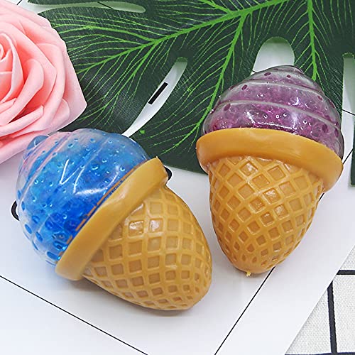 ZoneYan 6 pieces ice cream toy, squeeze ball, anti-stress relief toy ...