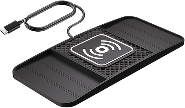 Wireless Car Charging Pad | Vehicle Cellphone Charger Mat - Non-Slip ...