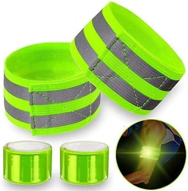 Skylety 4 Pieces Reflective Bands High Visibility Reflector Bands ...