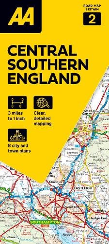 Buy AA Road Map Central Southern England: 2 (AA Road Map Britain series ...