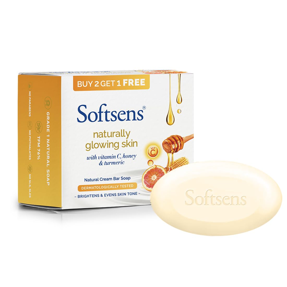 Buy Softsens Naturally Glowing Skin Cream Bar Soap | Parabens ...