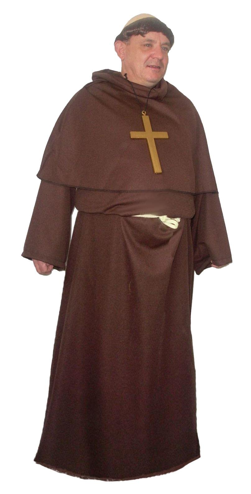 The Dragons Den Medieval Friar Tuck Merry Men Monk Gothic Viking Religious Halloween Fancy Dress ...