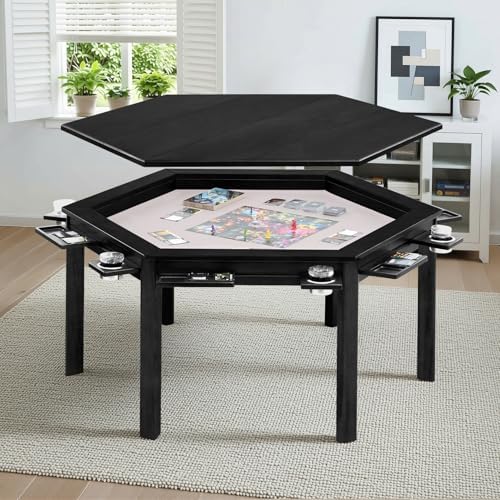 Amazon.com: janiry Board Game Table with Removable Table Top Seats 4 to ...