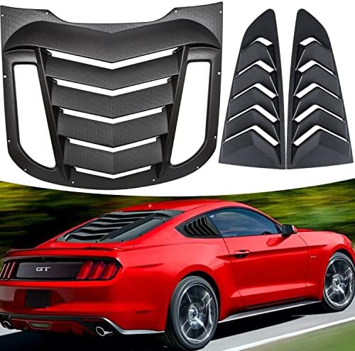 Amazon.com: Rear & Side Window Louver for Mustang 2015-2023, KEWISAUTO ...