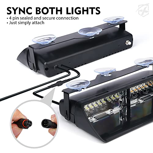 Snapklik.com : Xprite LED Dual Windshield Strobe Flashing Lights w ...