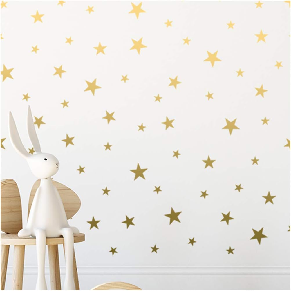Gold Stars Wall Stickers Gold Christmas Decal Kid Vinyl Art Home Spots ...