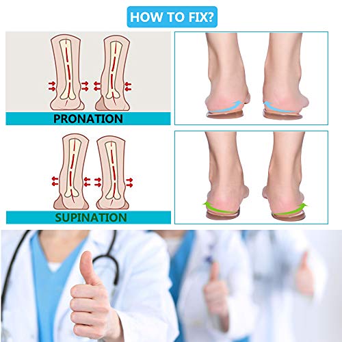 Buy Medial & Lateral Heel Wedge Silicone Insoles, Supination ...