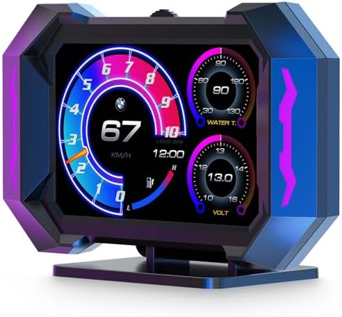 Amazon.com: Car HUD, Multifunctional Vehicle OBD Gauge Display, 3.0in ...