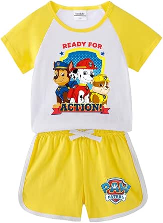 Amazon.co.jp: AERKO パウパトロール キッズ パジャマ 子供服 夏服 Paw Patrol 半袖 Tシャツ ショートパンツ ...