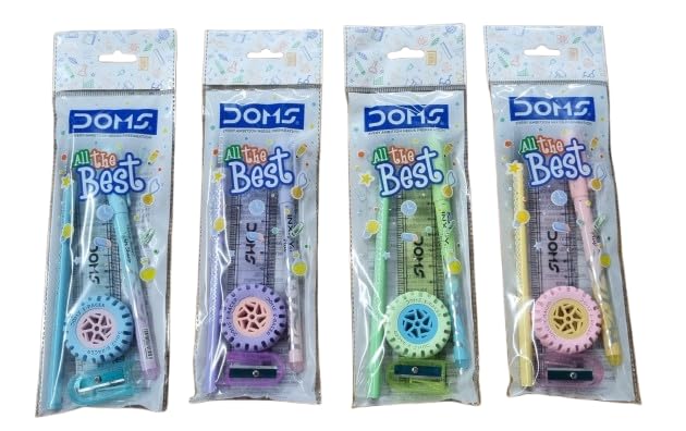 Doms All The Best Stationery Kit| Includes 1 Each- Inxify Plus Ballpen ...