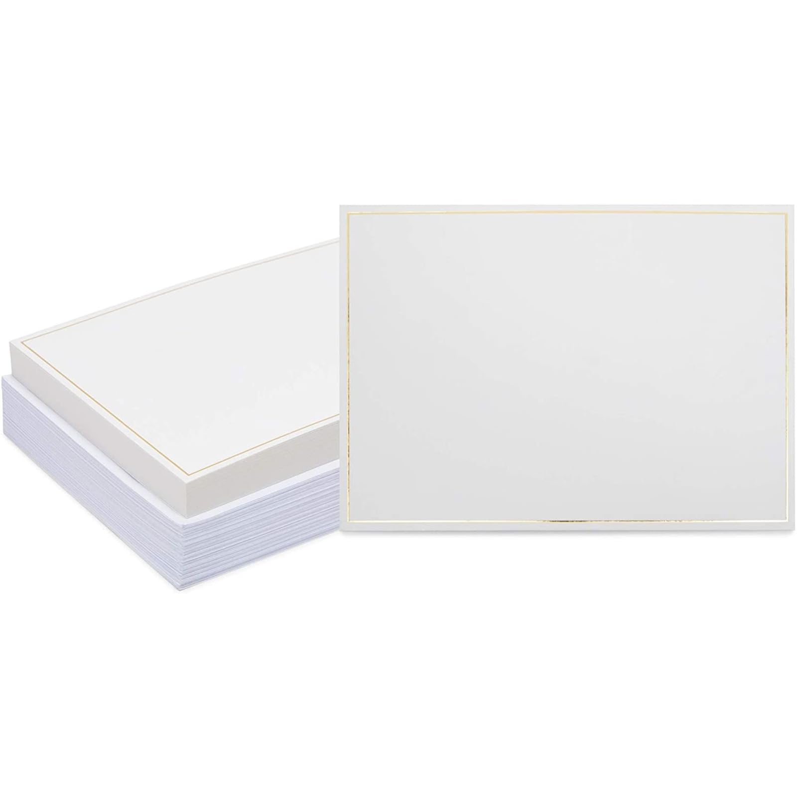 Gold Border Blank Cardstock 48 Sheets Gold Foil Certificate Paper For