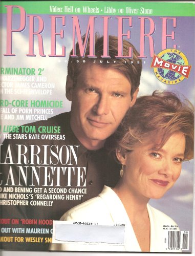Premiere Magazine July 1991 Harrison Ford and Annette Benning Cover ...