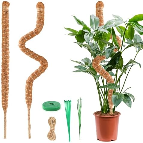 2 PCS Bendable Moss Pole,Moss Pole Plant Support Monstera Handmade ...