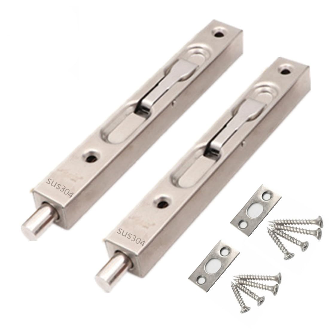 szhdxsy Hidden Latch & Bolt 304 Stainless Steel 6 inch(15cm) Security ...