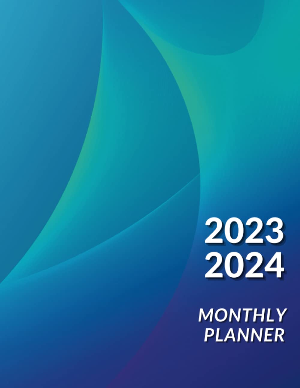 2023 - 2024 Monthly Planner: Blue Gradient Design, 24 Month (January ...